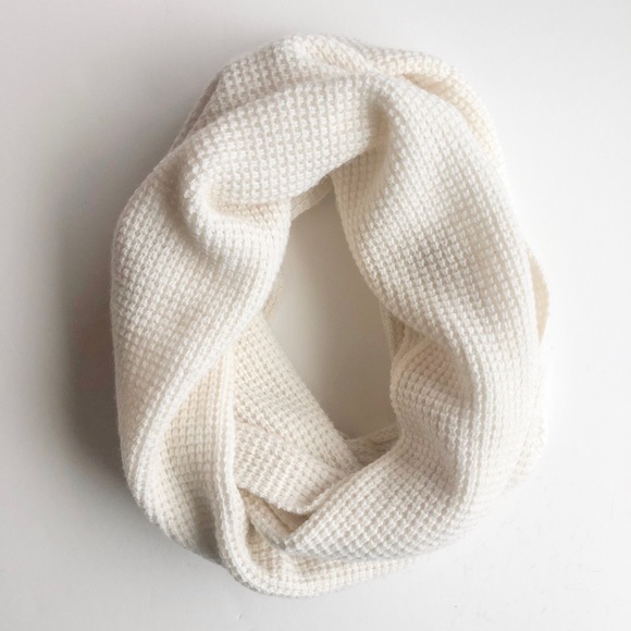 J. Crew Factory | Accessories | Jcrew Cream White Waffle Knit Infinity ...